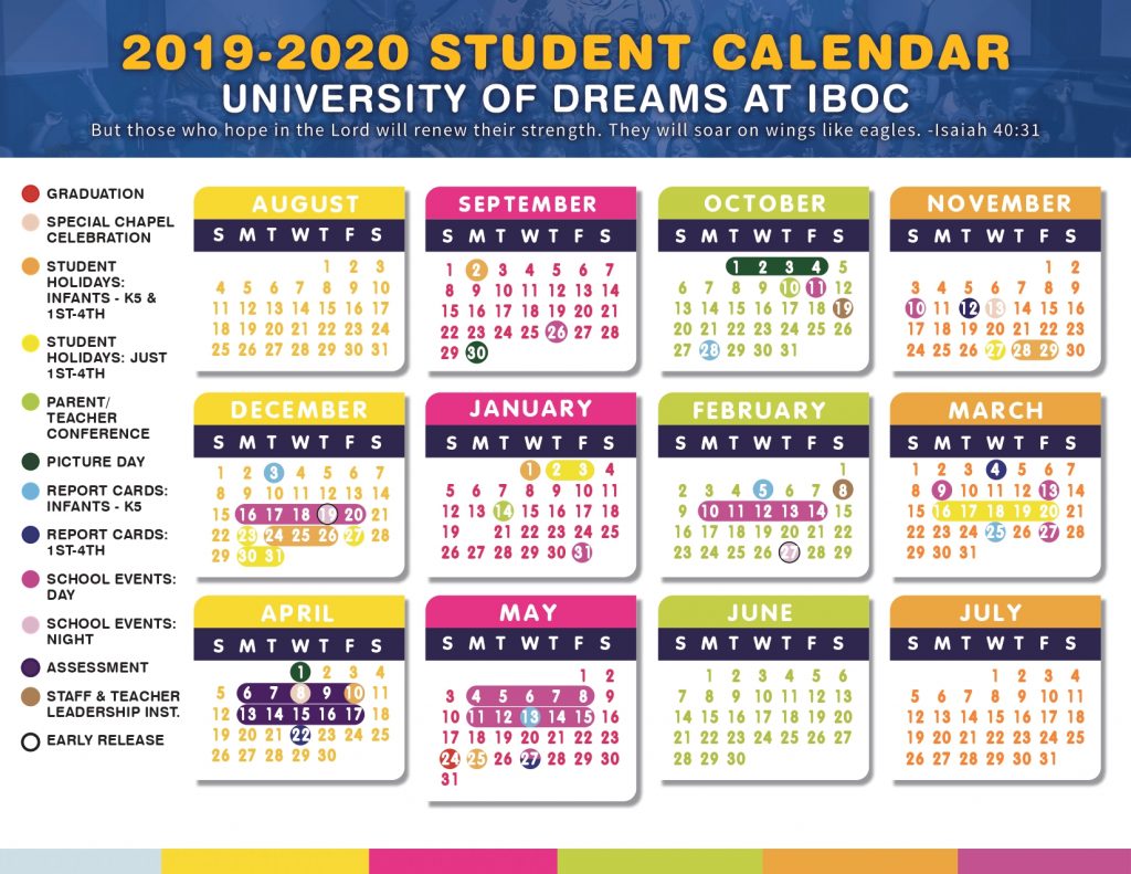 School Calendar - University of Dreams